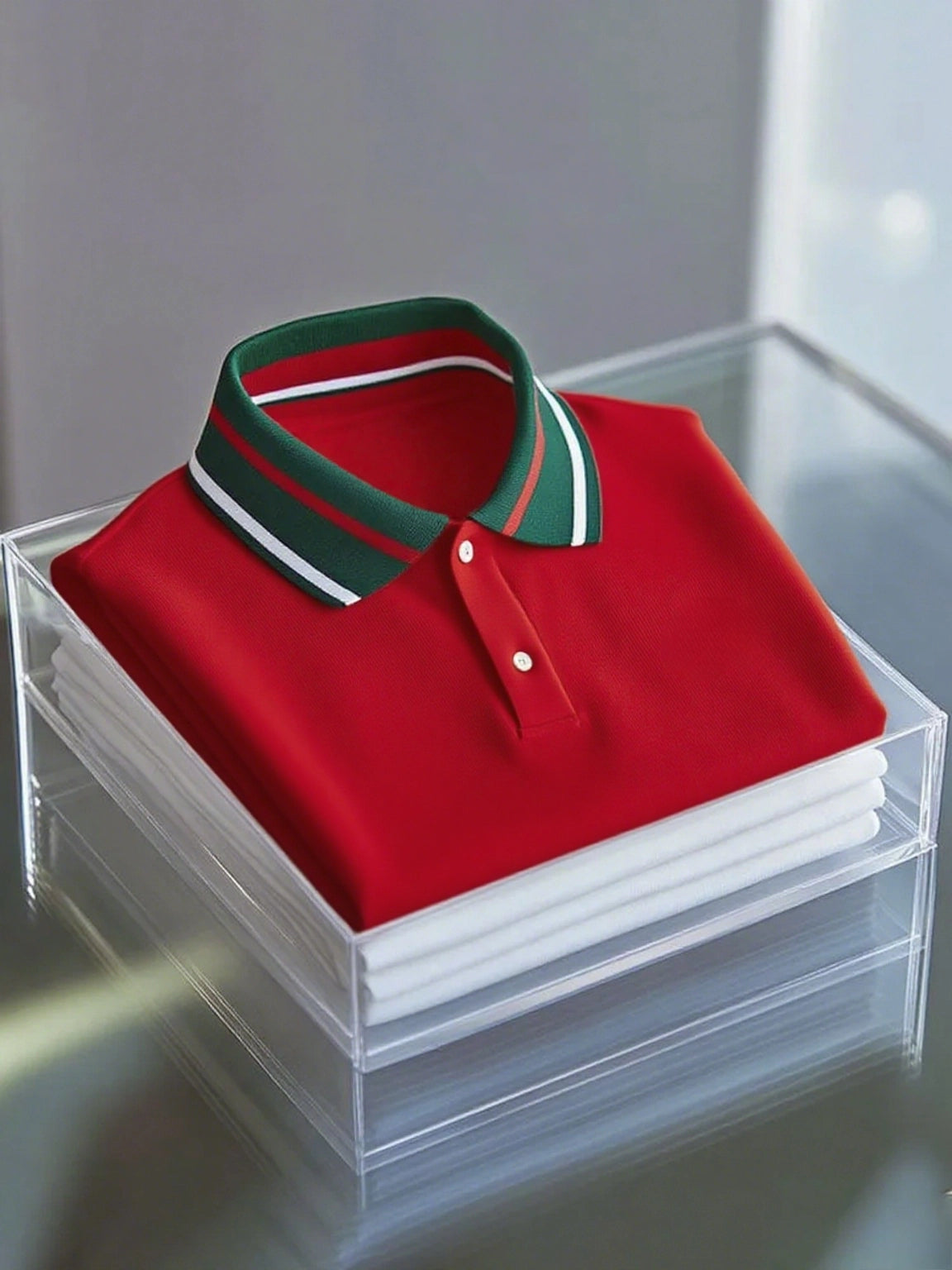 Men's Business Button-Down Short Sleeve Polyester Polo Shirt - Elvan